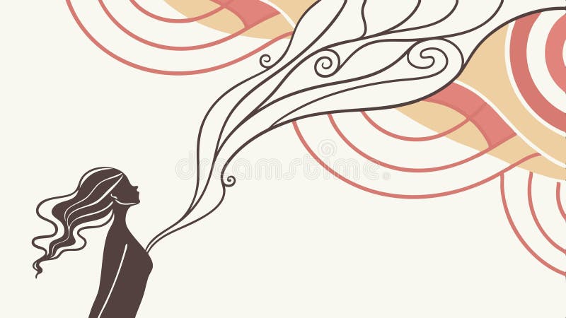 Flowing Smoke or Wind in Abstract Vector Art Design Element Vector ...