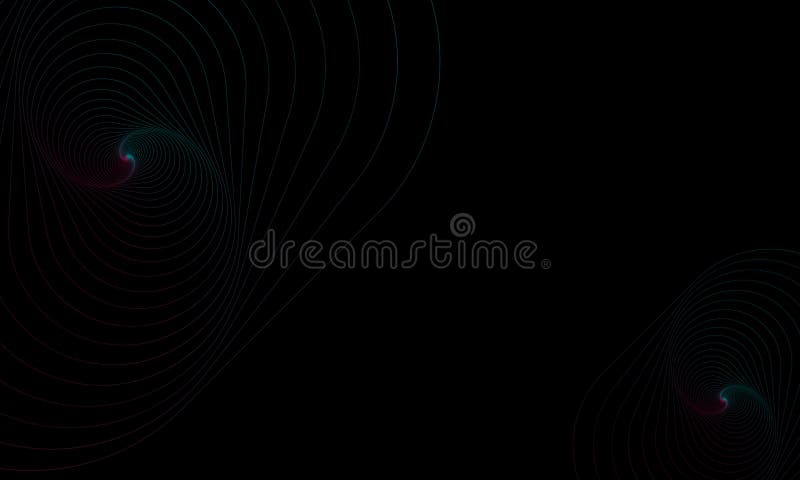 Flowing Smooth Wave Pattern on a Black Background. Internet Network and ...