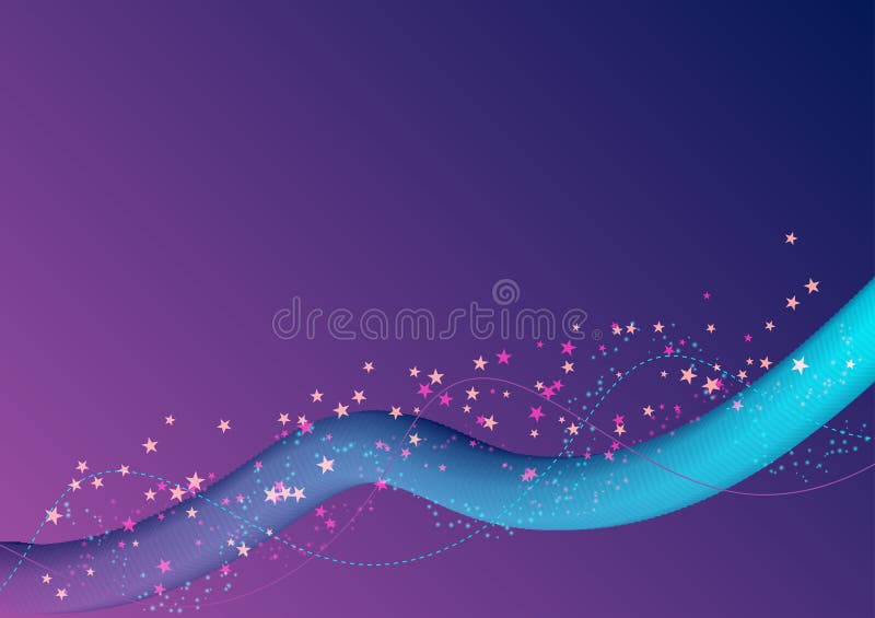 Flowing Smooth Wave Pattern and 3d Line on Blue Background. Internet ...