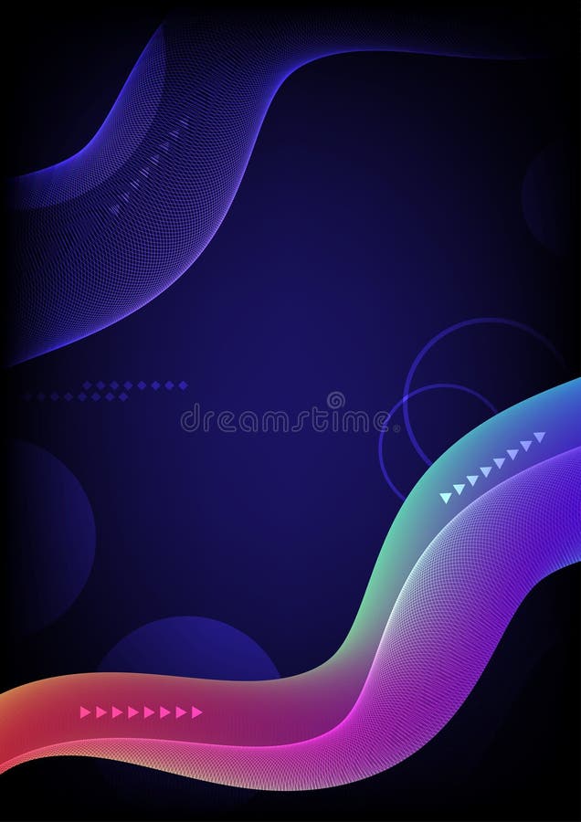 Flowing Smooth Wave Pattern and 3d Line on Blue and Red Color ...