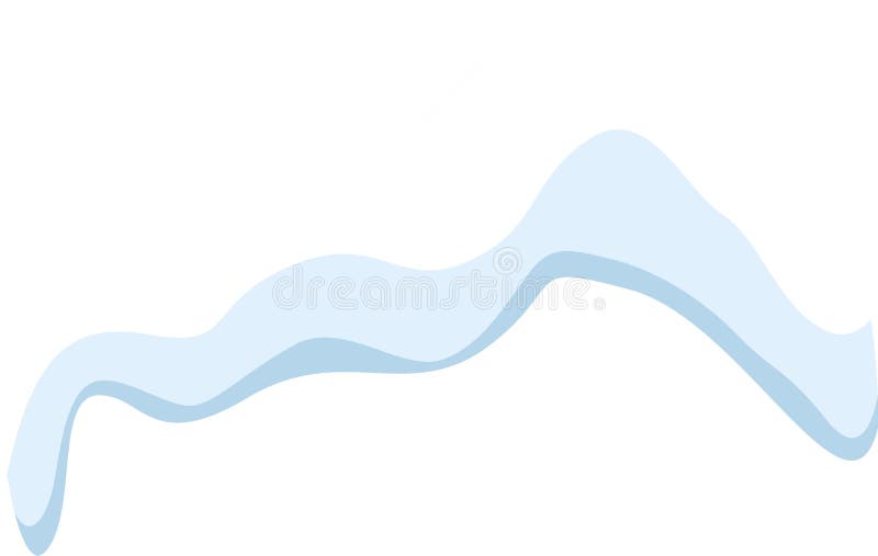 Flowing Smoothly, a Light Blue Wave Dances Across a White Background ...