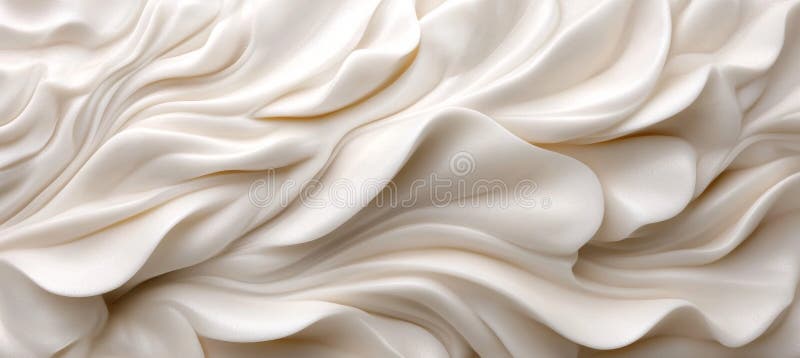 Flowing Soft Cream Abstract Wavy Texture Background or Abstract 3Ds ...