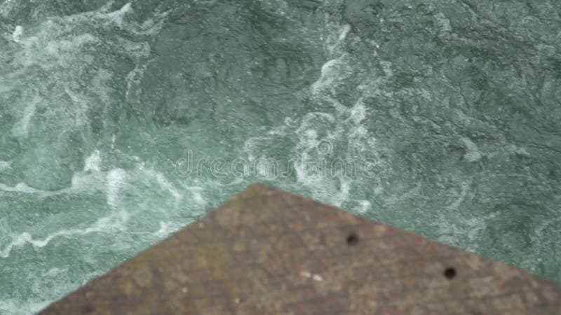 Flowing and Splashing Water in Cold River Stock Video - Video of blue ...