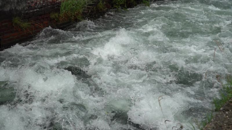 Flowing and Splashing Water in Cold River Stock Video - Video of blue ...
