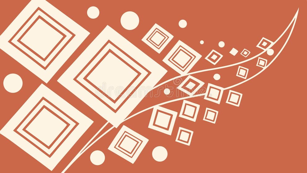 Flowing Squares Abstract Pattern. Dynamic Geometric Background. Vector ...