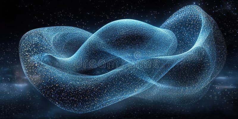 Flowing Strands of Light Create an Interconnected Network Against a ...