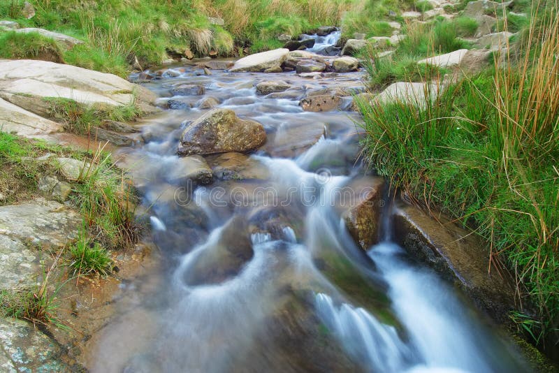 Flowing Stream stock photo. Image of brook, blurred, rocks - 4470710