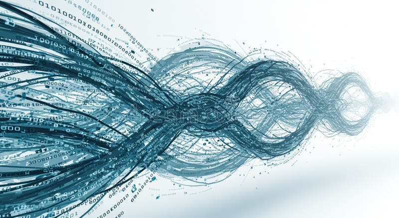 Flowing Streams of Binary Code Form a Dynamic, Swirling Pattern Resembling a Vortex Stock ...