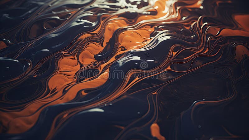 Flowing Streams of Liquid Merging and Mixing in Abstract Patterns Stock ...