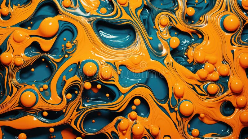 Flowing Streams of Liquid Merging and Mixing in Abstract Patterns Stock ...
