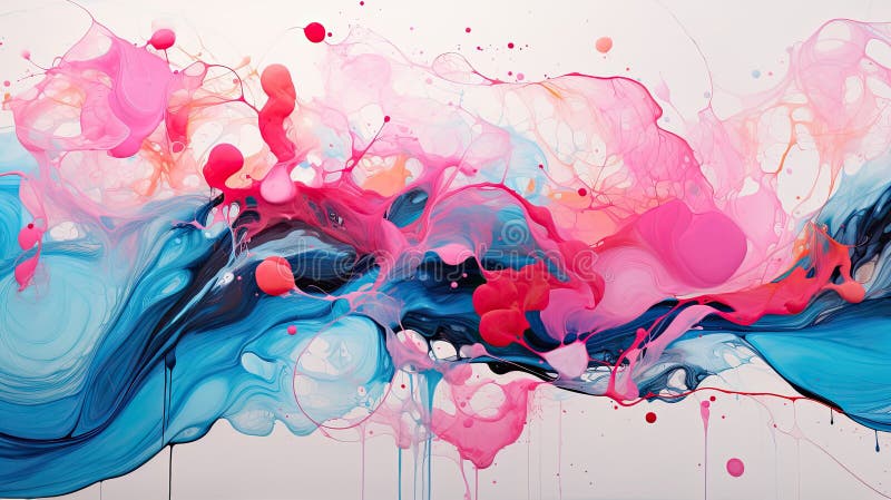 Flowing Streams of Liquid Merging and Mixing in Abstract Patterns Stock ...