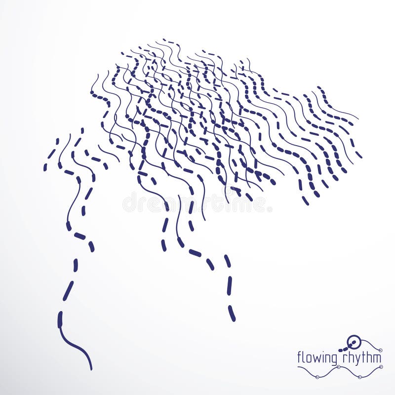 Flowing Stripes, Vector Abstract Wave Lines Illustration for Use Stock ...