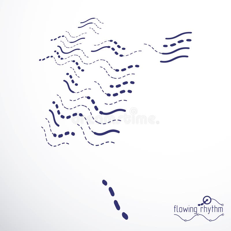 Flowing Stripes, Vector Abstract Wave Lines Illustration for Use Stock ...