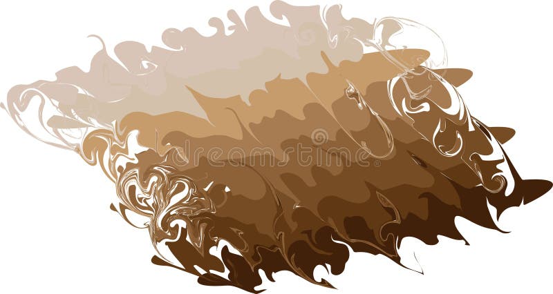 Flowing Stripes. Vector Mixed Curved Mocha Mousse Background Stock ...