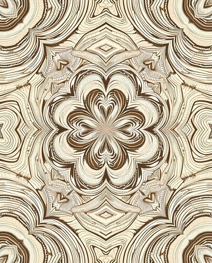 Flowing Thai Mudmee with Meditative Curves, Seamless Pattern. Stock Illustration - Illustration ...