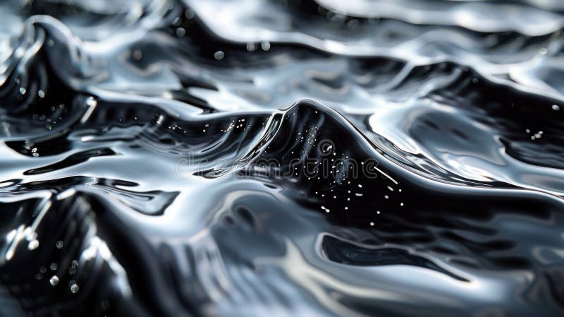 Flowing Titanium Liquid Metal Texture Background Stock Illustration ...