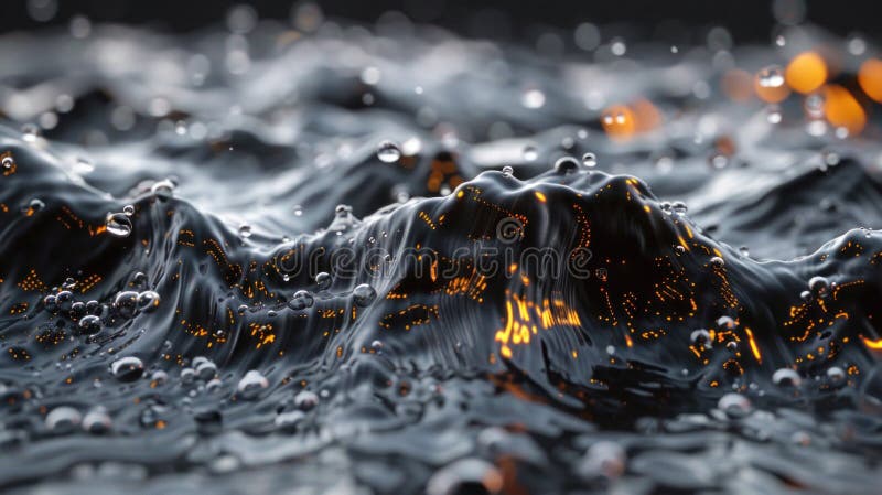 Flowing Titanium Liquid Metal Texture Background Stock Illustration ...