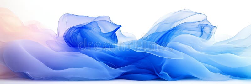 Flowing Translucent Blue Smoke Effect with Smooth, Undulating Curves on ...