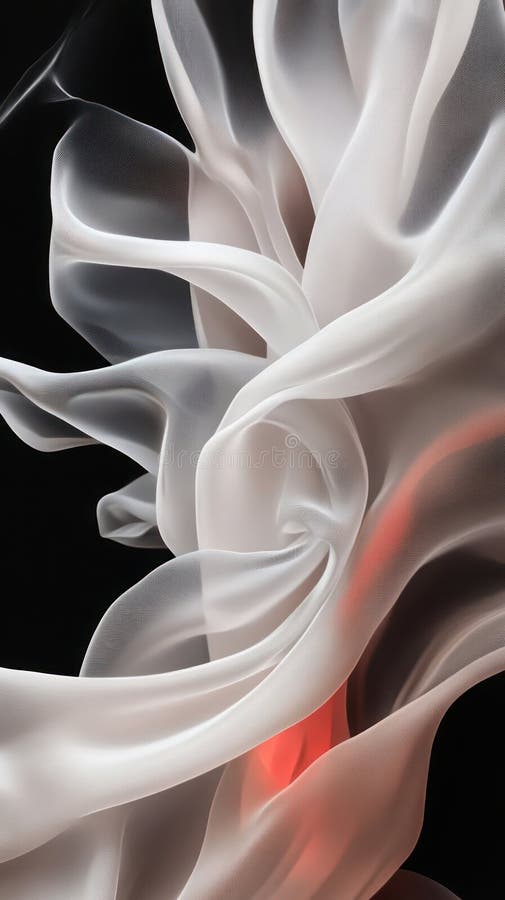 A Flowing, Translucent Fabric Creates an Ethereal, Artistic Composition ...