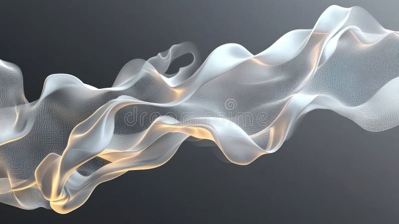 A Flowing, Translucent Ribbon of Light and Texture Against a Dark ...