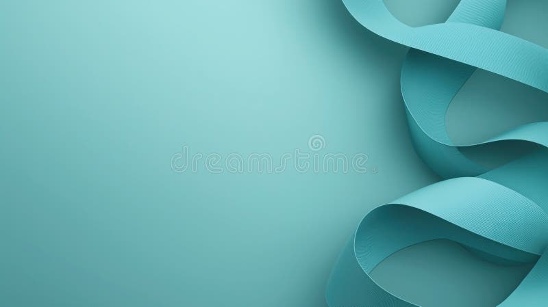 Flowing turquoise ribbon stock illustration. Illustration of blue ...