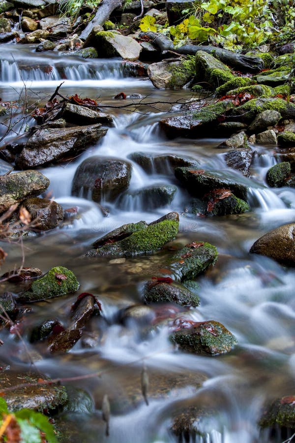 Flowing water stock image. Image of stream, blurry, flow - 37625129