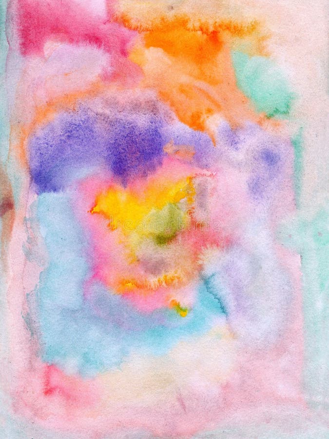 Flowing Water Colors on Paper Stock Illustration - Illustration of ...