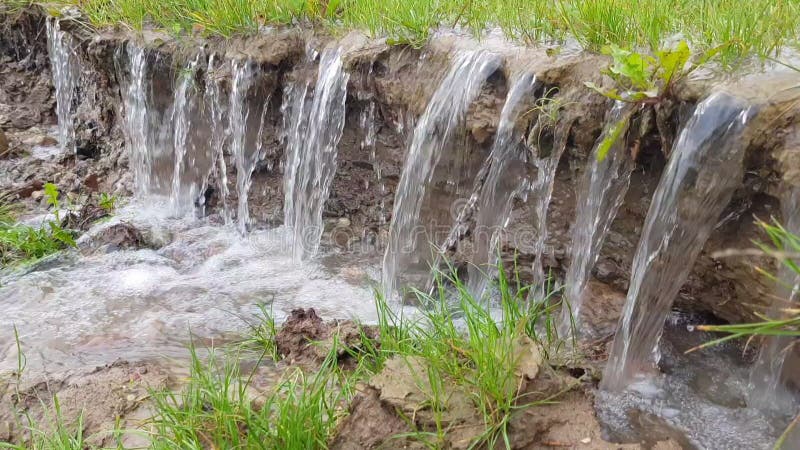 Small Waterfall in the Mountain a Landslide, or Sometimes by Rock ...