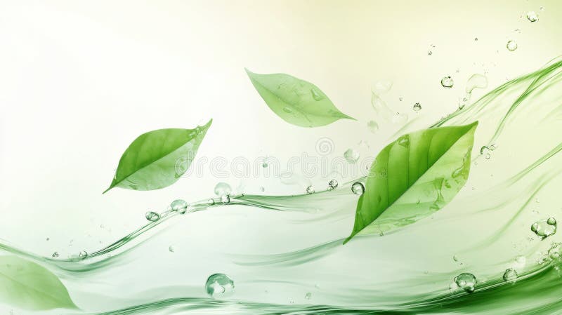 Flowing Water and Green Leaves Create a Dynamic Recycling Icon ...
