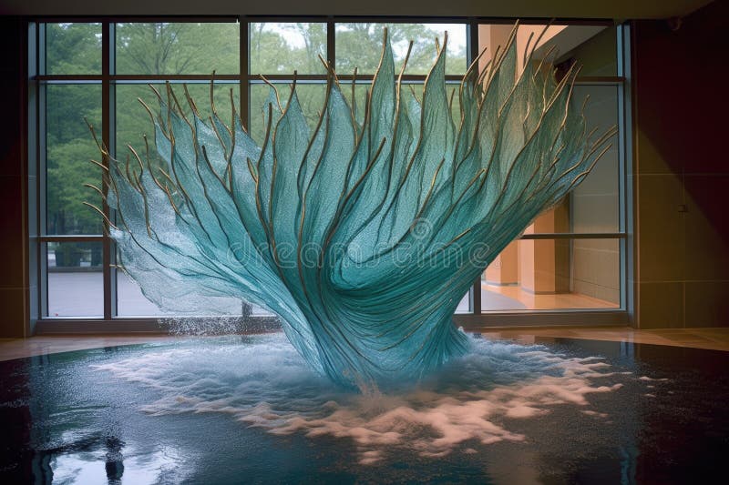 Kinetic Sculpture Propelled by Wind on Beach, Generative AI ...