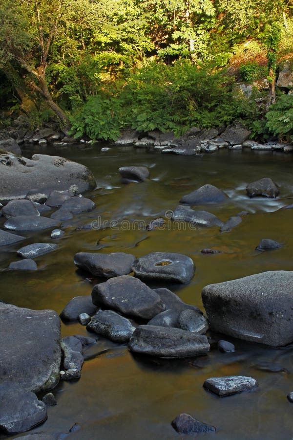 Flowing Water Over Rocks and Boulders Stock Image - Image of current ...