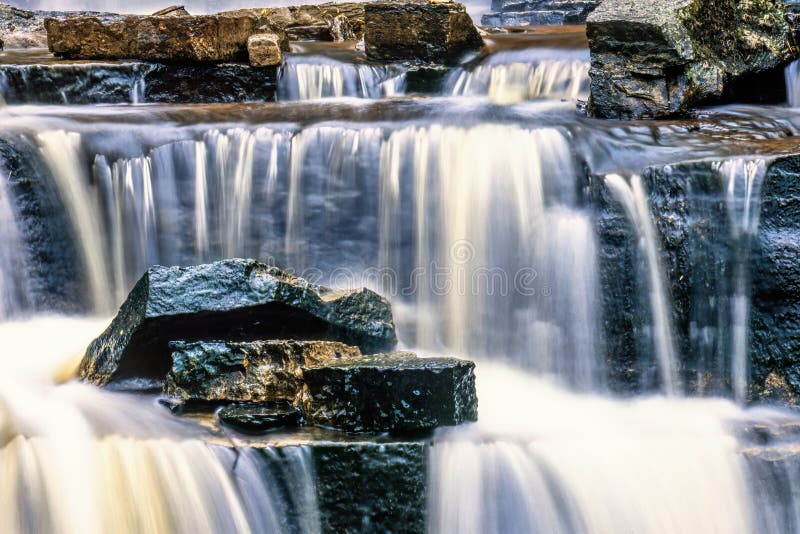 Flowing Water Over the Rocks in a Stream Stock Photo - Image of creek ...