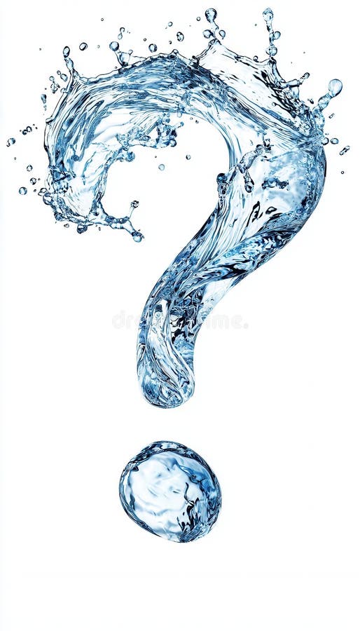 Flowing Water Question Mark Symbolizing Flexibility and Idea Generation ...