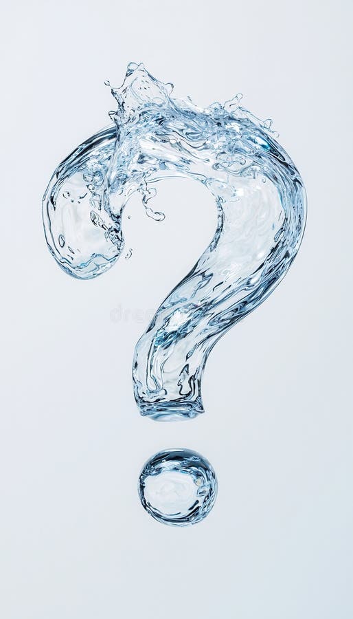 Flowing Water Question Mark Symbolizing Flexibility and Idea Generation ...