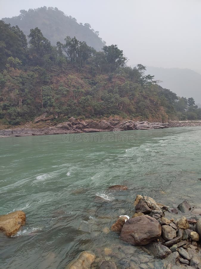 Flowing Water, River Ganges at Rishikesh Stock Photo - Image of ganges ...