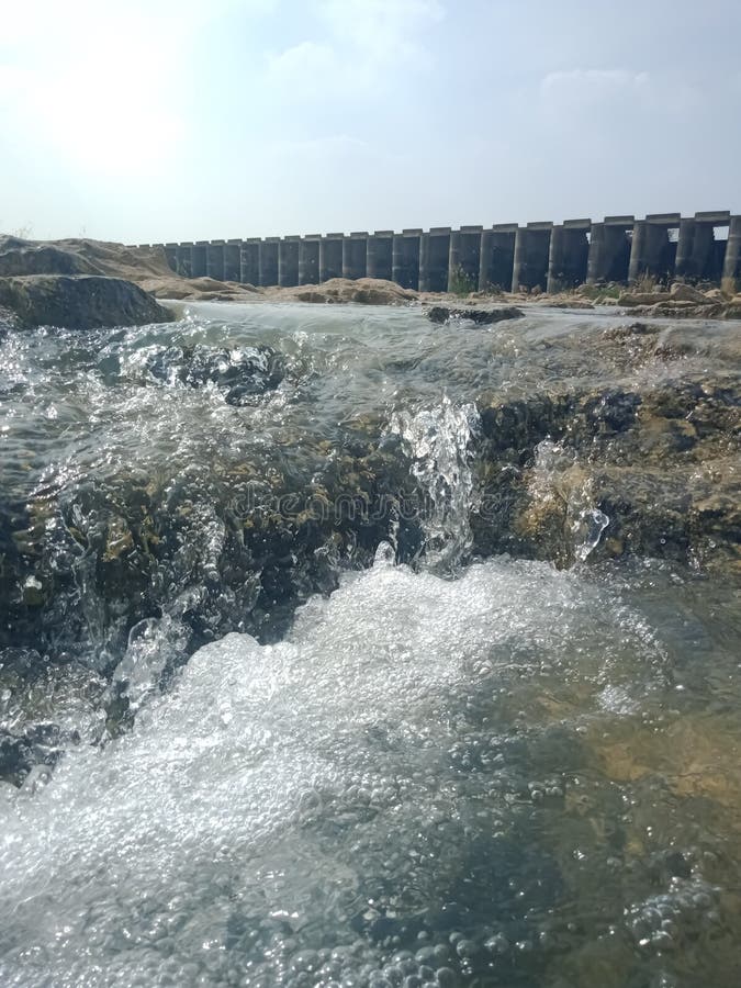 The Flowing Water in the River in India Stock Image - Image of travel ...