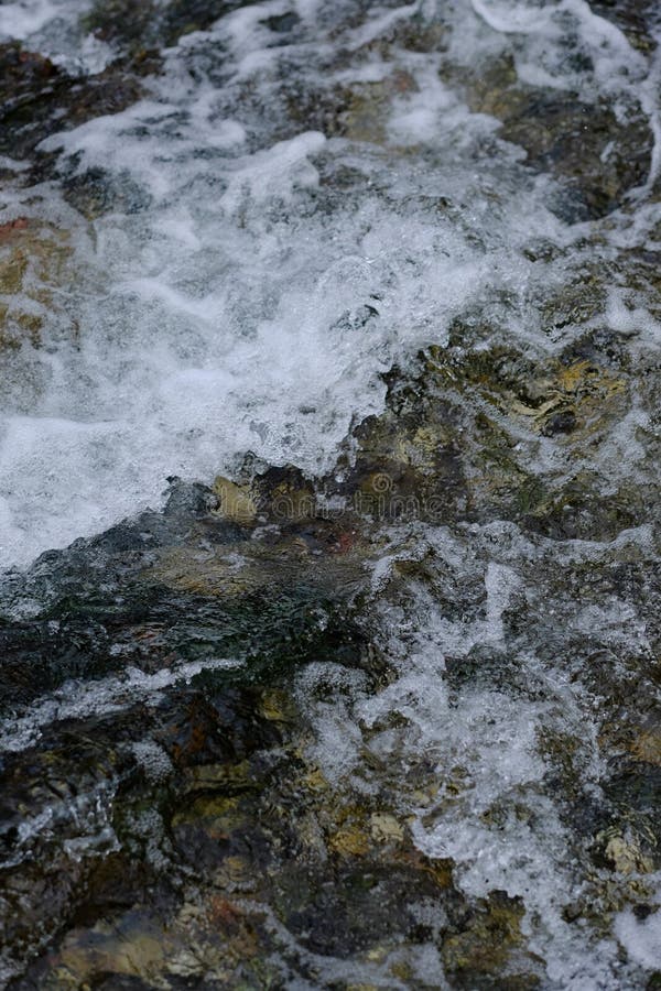 Flowing Water. Slow Shutter Speed, To Show Water Flowing Over Rocks ...
