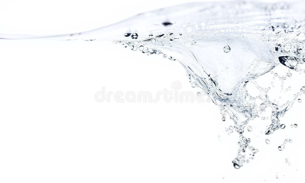 Flowing Water Splash Isolated Stock Illustration - Illustration of ...
