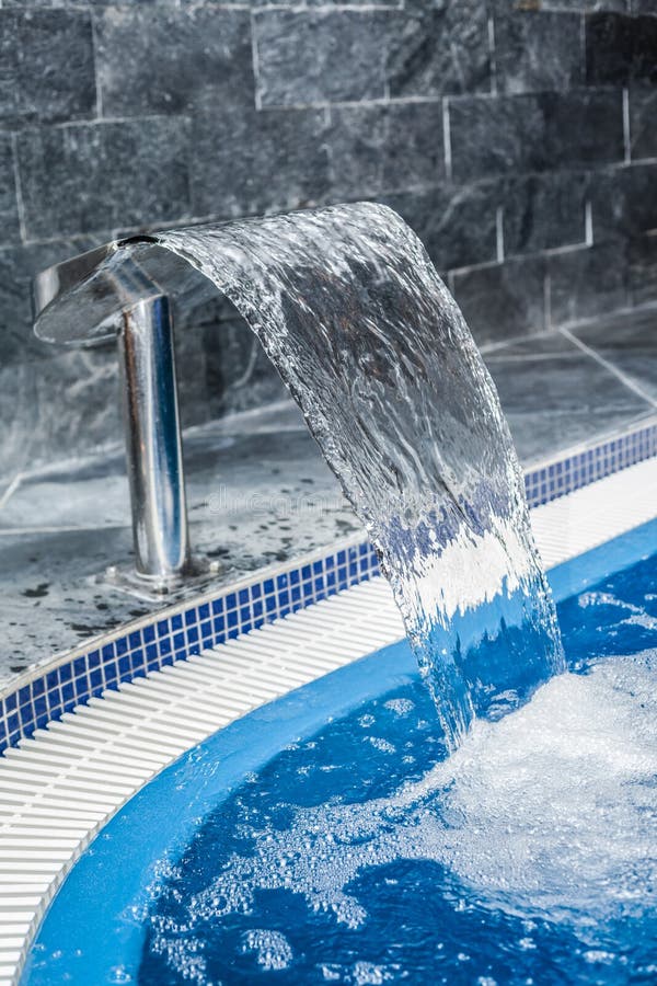 Flowing Water in Swimming Pool Stock Photo - Image of aqua ...