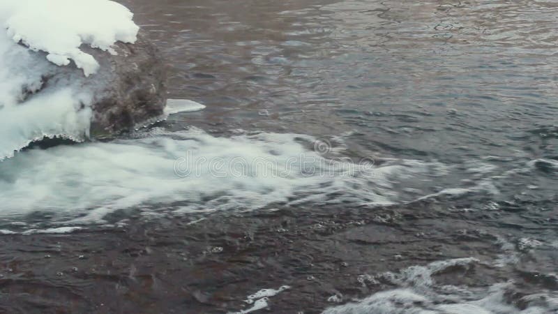Flowing Water. Water Surface. Winter River. Fast River Water Stock ...