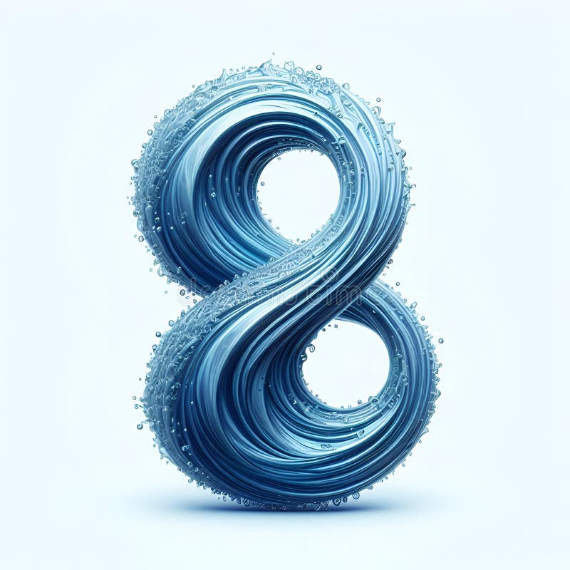 Flowing Water Waves with Figure 8 Pattern, Generative AI. Stock ...