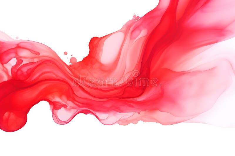 Flowing Watercolor Stripe. Red Layered Drops, Abstract Background ...