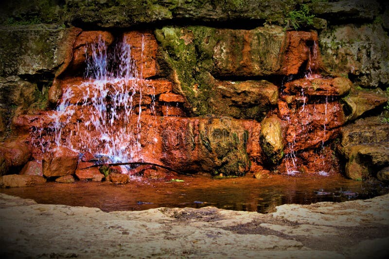 Flowing Waterfall in Rainforest Stock Image - Image of stream ...