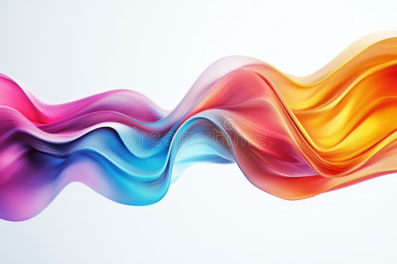 Flowing Wave of Colorful Gradients Background Stock Illustration ...