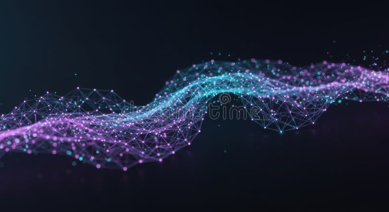 Abstract Data Wave stock illustration. Illustration of glowing - 382867403