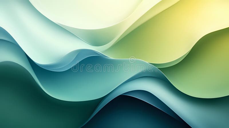 Flowing Wave-like Forms Create a Layered Abstract Background Stock Illustration - Illustration ...