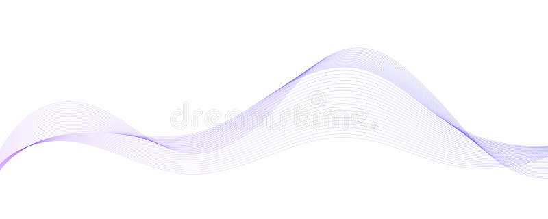 Purple Curved Sound Wave. Voice or Music Audio Sample. Sinusoid Line ...