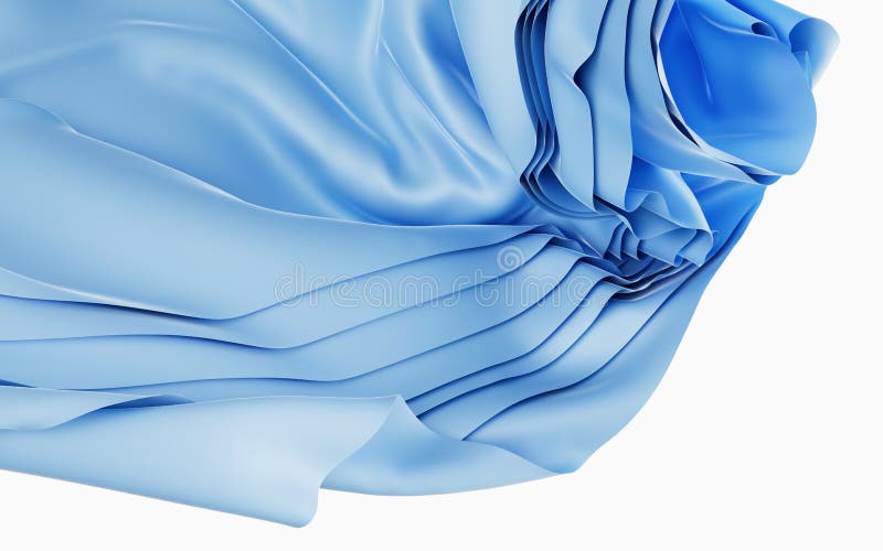 Flowing Wave Multilayer Background, 3d Rendering Stock Illustration ...