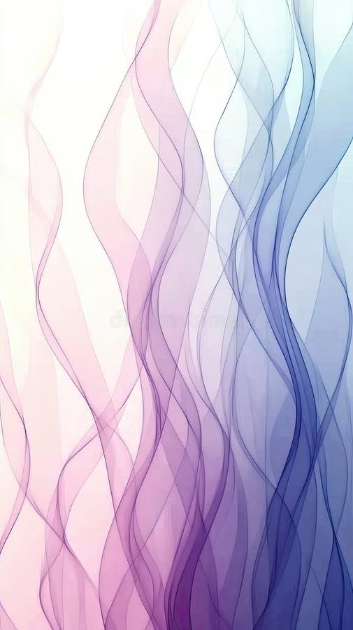 Flowing Wave Patterns in Serene Shades of Blue and Purple Creating a ...