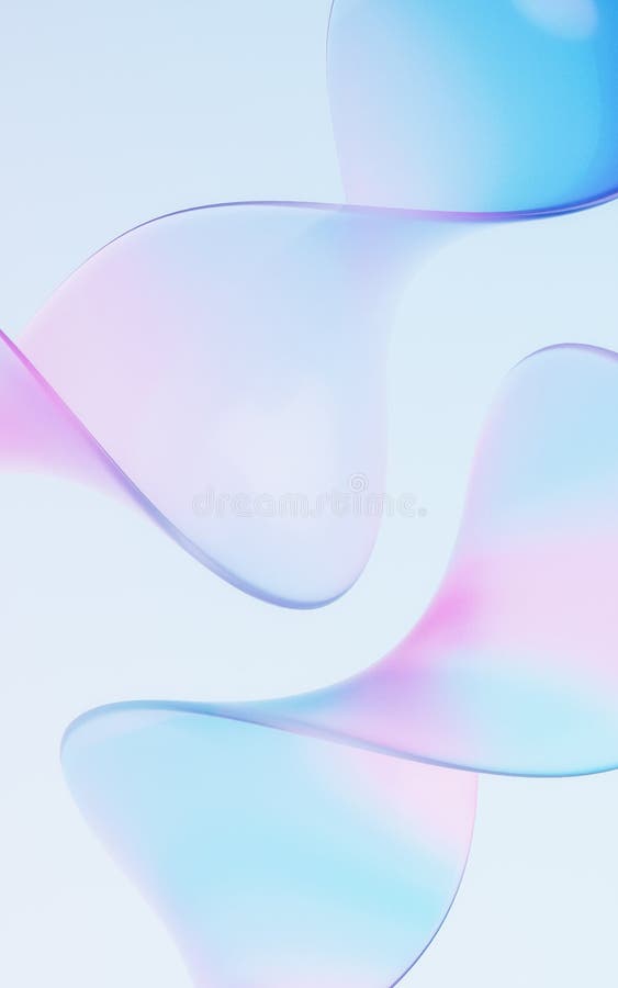 Transparent Glass with Gradient Colors, 3d Rendering Stock Illustration ...